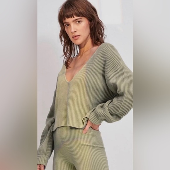 lunya | Sweaters | Lunya Cozy Cotton Silk Reversible Ribbed Pullover In ...